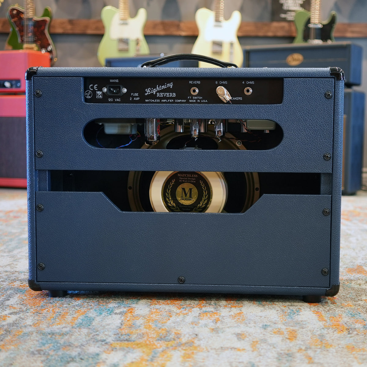 Matchless Lightning Reverb 1x12 Combo - Navy / Gold – Angel City Guitars