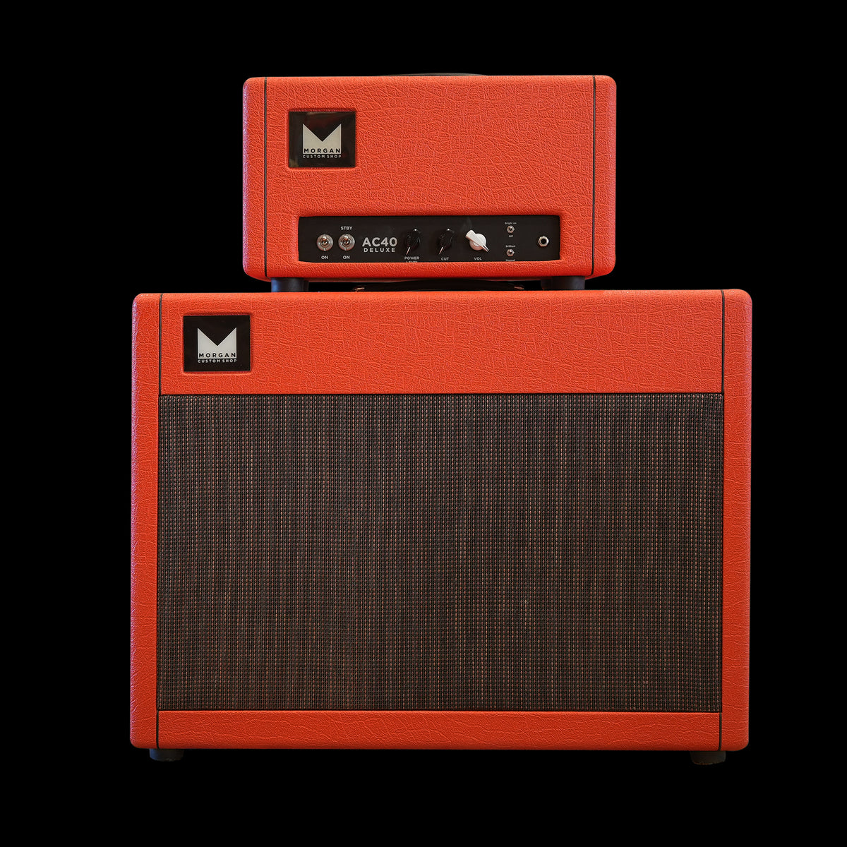 Morgan Custom Red AC40 Deluxe Head and 2x12 Cab – Angel City Guitars
